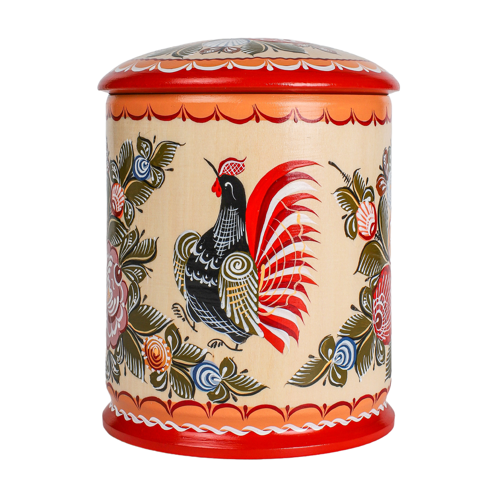 Банка для Хранения Сыпучих Продуктов 700мл с городецкой росписью ...
